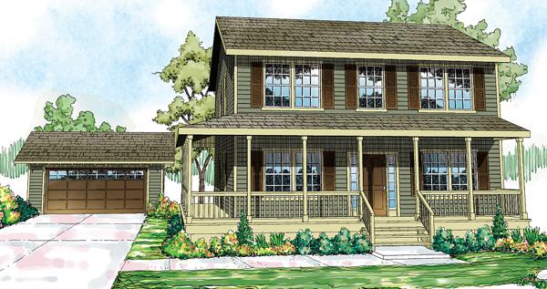 Traditional Plan: 1,819 Square Feet, 3 Bedrooms, 2.5 Bathrooms - 009-00057