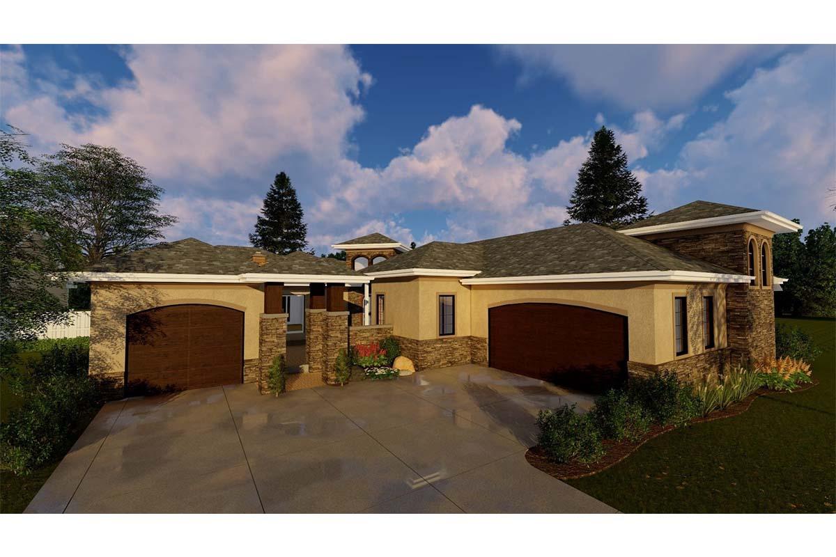 Country Plan: 1,568 Square Feet, 2 Bedrooms, 2 Bathrooms - 5633-00147