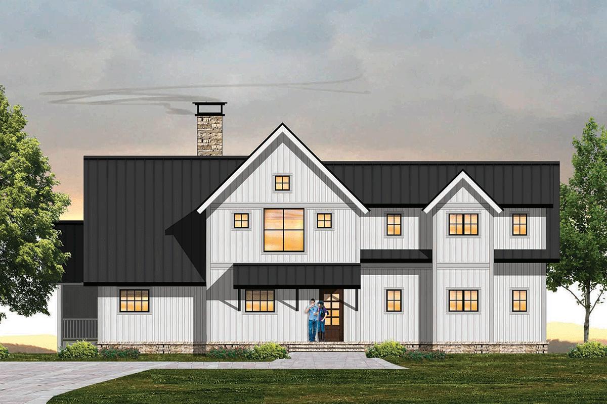 Traditional Plan: 2,496 Square Feet, 4 Bedrooms, 3.5 Bathrooms - 028-00056