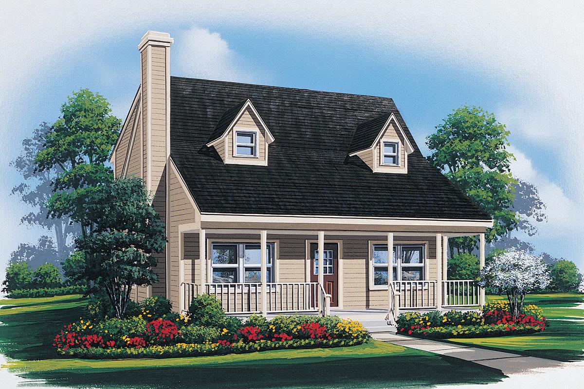 Country Plan: 980 Square Feet, 2 Bedrooms, 2.5 Bathrooms - 110-00349
