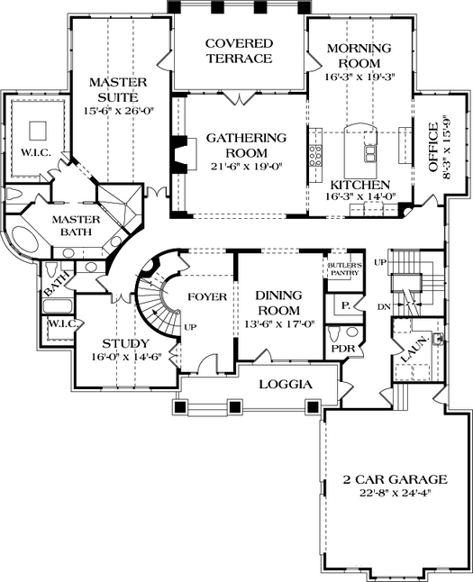Luxurt 6 Bedroom House Floor Plan