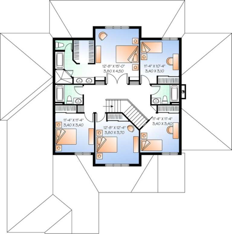 Florida Plan - 3,448 Square Feet, 6 Bedrooms, 4.5 Bathrooms | Floor ...