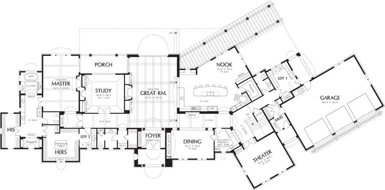 Luxury Plan - 6,484 Square Feet, 5 Bedrooms, 5 Bathrooms | Floor Plan ...
