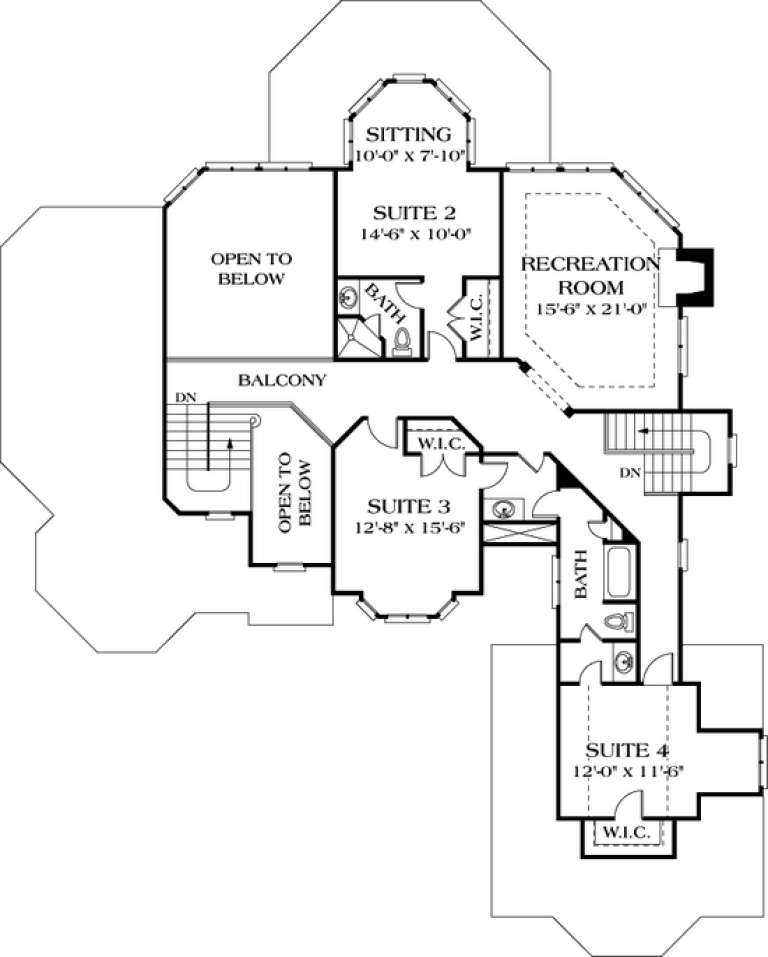 Traditional Plan - 3,757 Square Feet, 4 Bedrooms, 3.5 Bathrooms | Floor ...