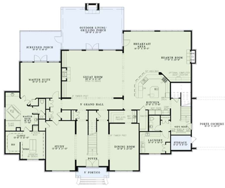 Luxury Plan - 6,674 Square Feet, 4 Bedrooms, 4.5 Bathrooms | Floor Plan ...