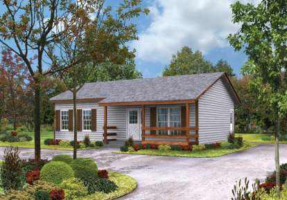Country Plan - 864 Square Feet, 2 Bedrooms, 1 Bathroom | Floor Plan ...