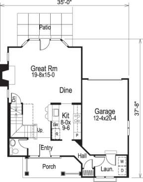 Country Plan - 1,294 Square Feet, 2 Bedrooms, 2 Bathrooms | Floor Plan ...