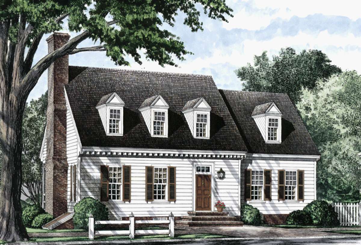 Cape Cod Plan - 2,485 Square Feet, 3 Bedrooms, 2.5 Bathrooms | Floor ...