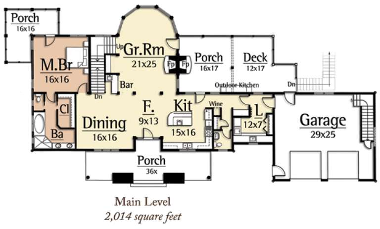 Mountain Plan: 3,200 Square Feet, 3 Bedrooms, 3.5 Bathrooms - 8504-00098