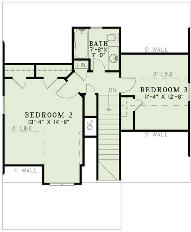 Craftsman Plan - 1,379 Square Feet, 3 Bedrooms, 2 Bathrooms | Floor ...