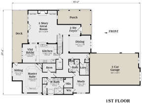 Traditional Plan - 3,776 Square Feet, 4 Bedrooms, 5 Bathrooms | Floor ...