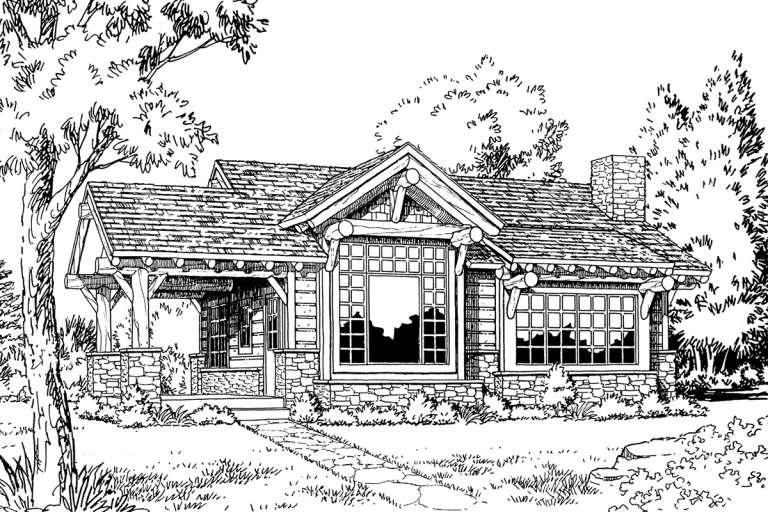 Cabin Plan - 681 Square Feet, 2 Bedrooms, 2 Bathrooms | Floor Plan ...