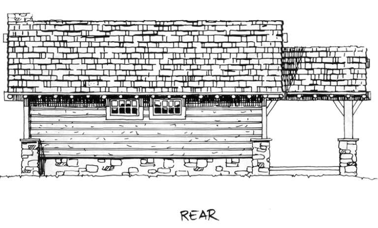 Cabin Plan - 681 Square Feet, 2 Bedrooms, 2 Bathrooms | Floor Plan ...