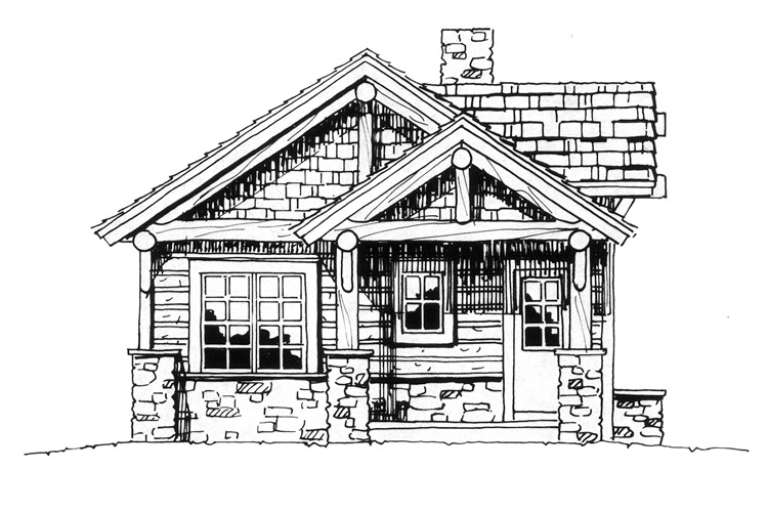 Cabin Plan - 681 Square Feet, 2 Bedrooms, 2 Bathrooms | Floor Plan ...
