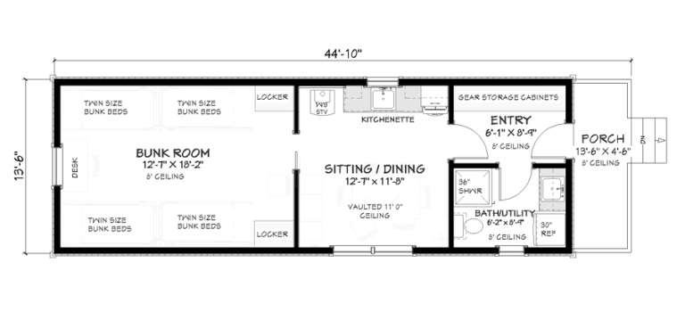 Small Plan - 559 Square Feet, 1 Bedroom, 1 Bathroom | Floor Plan #3125 ...