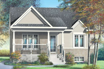 Country Plan: 794 Square Feet, 2 Bedrooms, 1 Bathroom - 6146-00312