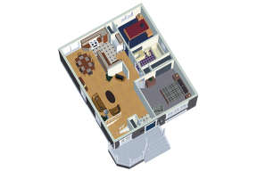 Cottage Plan - 780 Square Feet, 2 Bedrooms, 1 Bathroom | Floor Plan ...