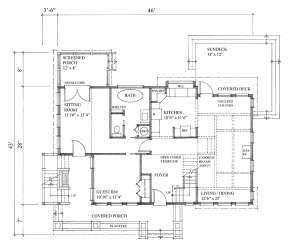 Contemporary Plan: 1,923 Square Feet, 3 Bedrooms, 2 Bathrooms - 4177-00021