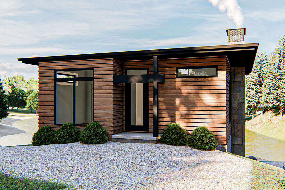 Modern Plan - 609 Square Feet, 1 Bedroom, 1 Bathroom | Floor Plan #963 ...