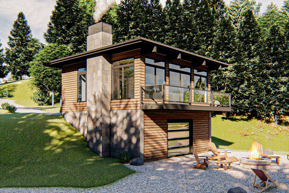 Modern Plan - 609 Square Feet, 1 Bedroom, 1 Bathroom | Floor Plan #963 ...