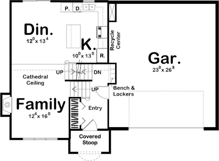 Split Foyer Plan - 1,329 Square Feet, 3 Bedrooms, 2 Bathrooms | Floor ...