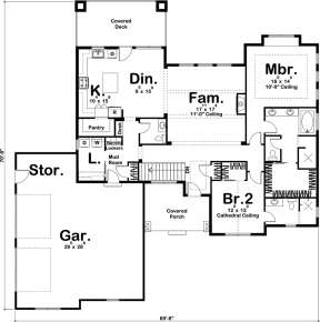 Ranch Plan - 1,996 Square Feet, 2 Bedrooms, 2.5 Bathrooms | Floor Plan ...