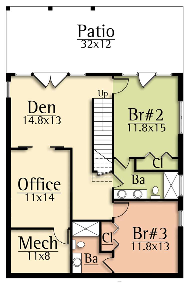 Cottage Plan - 2,368 Square Feet, 3 Bedrooms, 3.5 Bathrooms | Floor ...