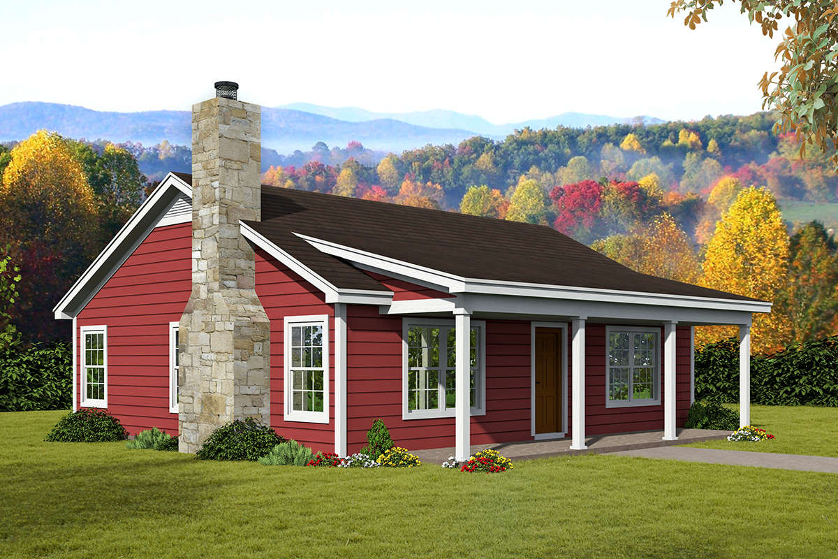 Cabin Plan - 1,000 Square Feet, 2 Bedrooms, 1 Bathroom | Floor Plan ...