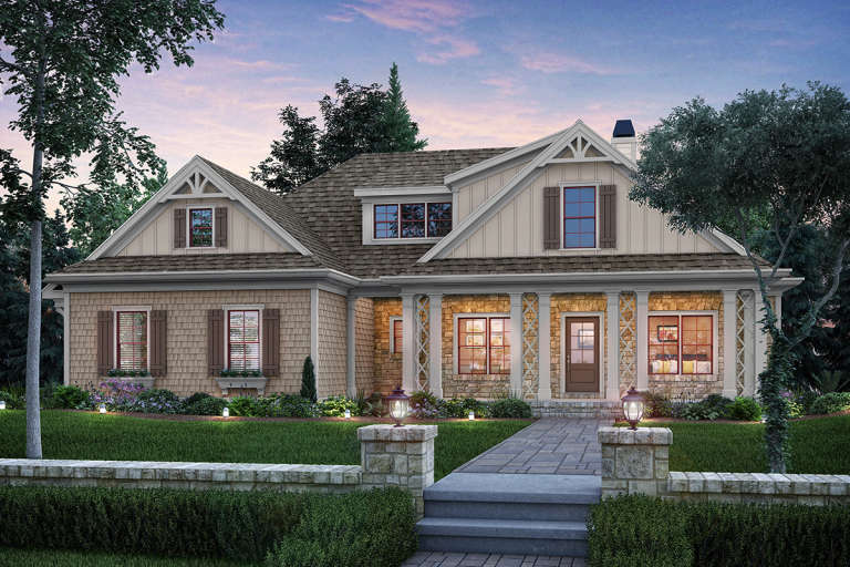 Craftsman Plan - 2,295 Square Feet, 4 Bedrooms, 3 Bathrooms | Floor ...