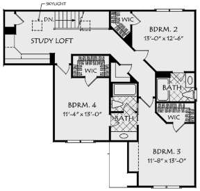 European Plan - 2,830 Square Feet, 4 Bedrooms, 3.5 Bathrooms | Floor Plan #8594-00188 | America ...