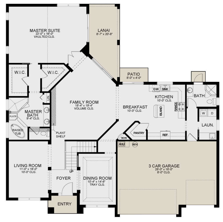 Traditional Plan - 3,360 Square Feet, 4 Bedrooms, 4 Bathrooms | Floor ...