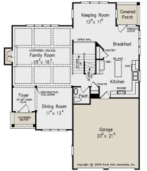 Traditional Plan: 2,648 Square Feet, 3 Bedrooms, 2.5 Bathrooms - 2802-00078