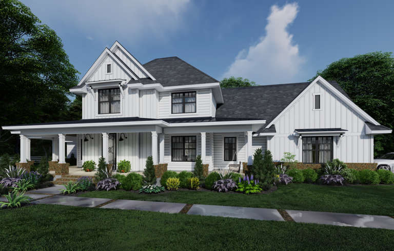 Modern Farmhouse Plan - 2,829 Square Feet, 4 Bedrooms, 3.5 Bathrooms ...