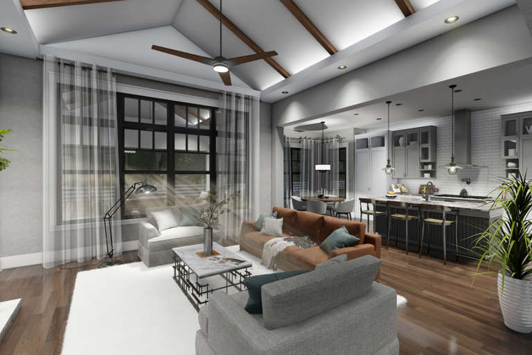 Modern Farmhouse Plan - 2,829 Square Feet, 4 Bedrooms, 3.5 Bathrooms ...