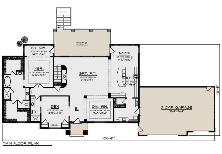 Ranch Plan - 4,246 Square Feet, 4 Bedrooms, 4 Bathrooms | Floor Plan ...