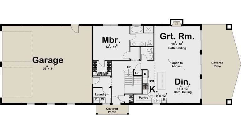 Barn Plan - 2,079 Square Feet, 3 Bedrooms, 2.5 Bathrooms | Floor Plan ...