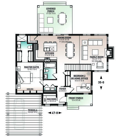 Craftsman Plan 1 497 Square Feet 2 3 Bedrooms 2 Bathrooms 7174 00001