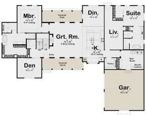 Modern Farmhouse Plan: 3,585 Square Feet, 5 Bedrooms, 3.5 Bathrooms ...