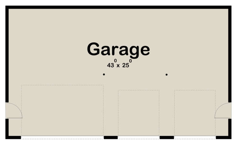 Modern 4 Car Garage Plan - 1,144 Square Feet | Floor Plan #963-00435 ...