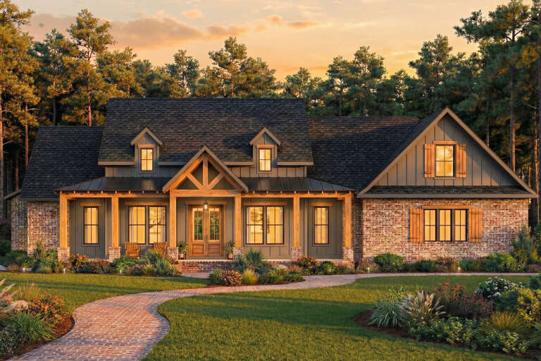 Modern Farmhouse Plan - 2,290 Square Feet, 3 Bedrooms, 2.5 Bathrooms ...