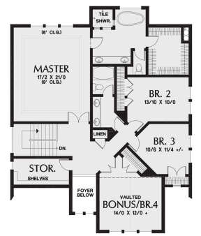 Craftsman Plan: 4,146 Square Feet, 5 Bedrooms, 4.5 Bathrooms - 5631-00214