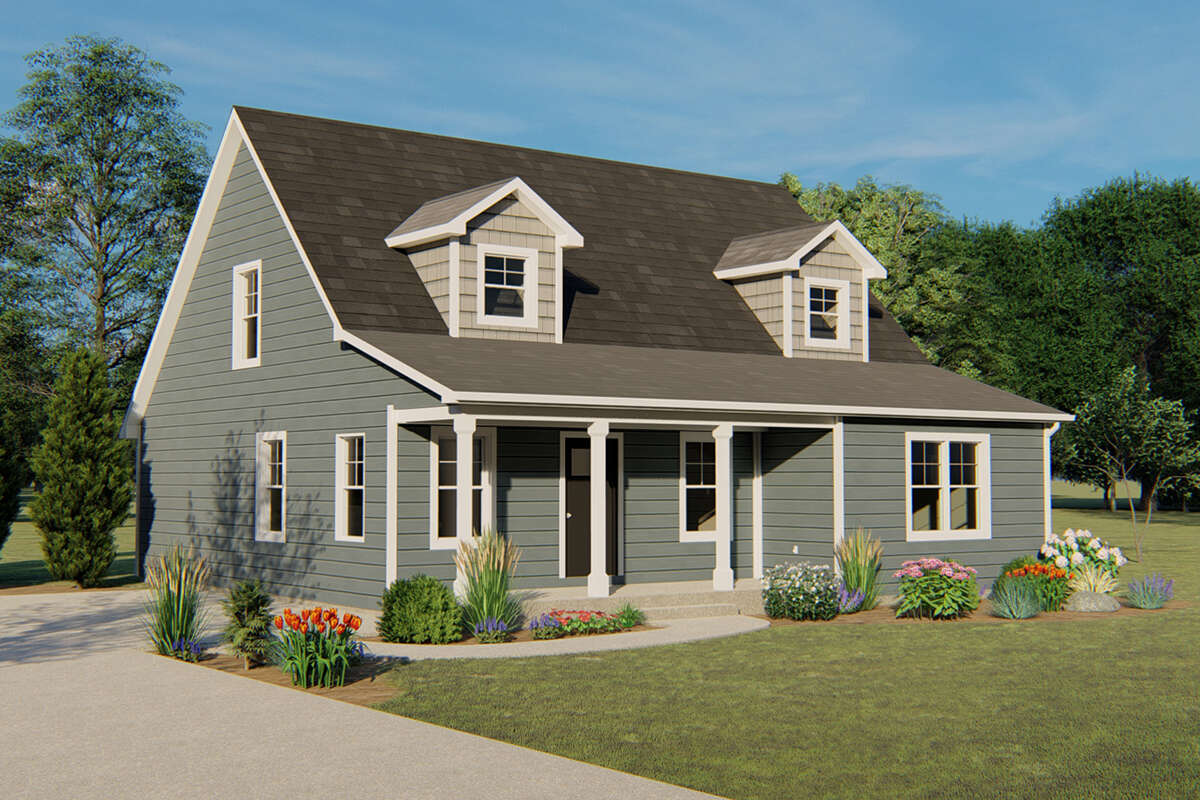 Cape Cod Plan - 1,998 Square Feet, 3 Bedrooms, 2.5 Bathrooms | Floor ...