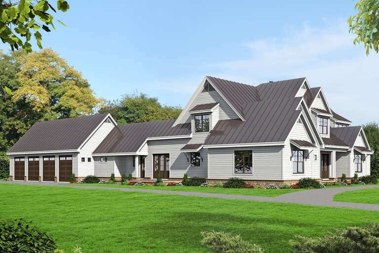 Modern Farmhouse Plan - 5,400 Square Feet, 6 Bedrooms, 4.5 Bathrooms ...