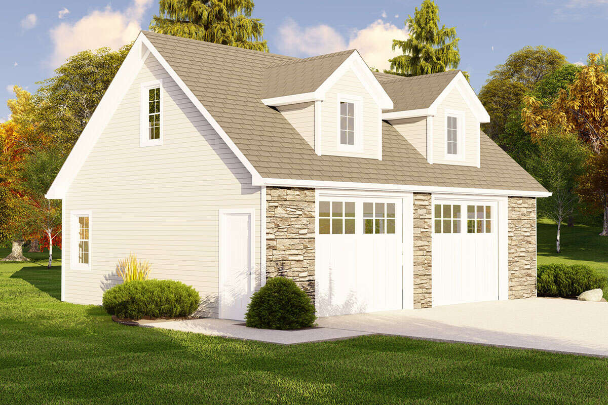 Cape Cod 2 Car Garage Plan - 1,106 Square Feet | Floor Plan #5032-00066 ...