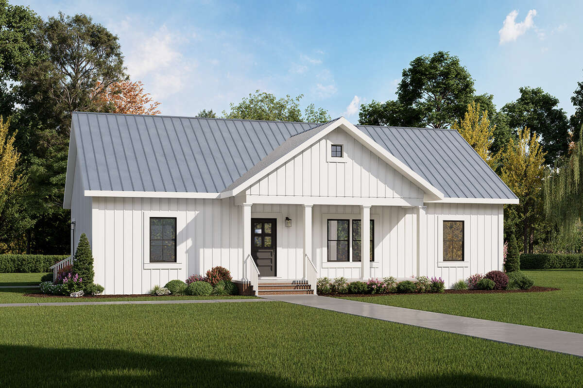 Modern Farmhouse Plan: 1,425 Square Feet, 3 Bedrooms, 2 Bathrooms ...