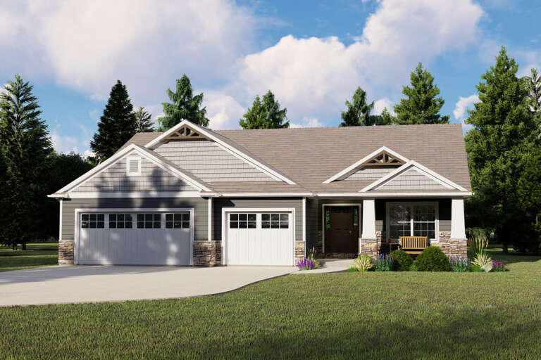 Craftsman Plan: 1,839 Square Feet, 3 Bedrooms, 2 Bathrooms - 5032-00128
