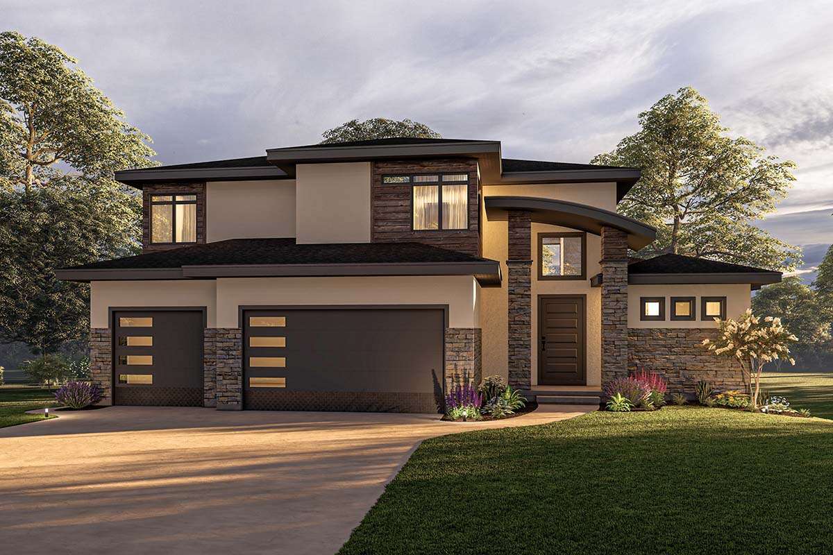 Contemporary Plan: 3,795 Square Feet, 5 Bedrooms, 3.5 Bathrooms - 8768 ...