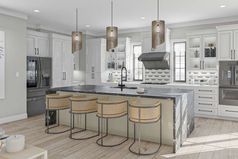 Mediterranean Plan: 2,531 Square Feet, 3 Bedrooms, 4 Bathrooms - 963-00624