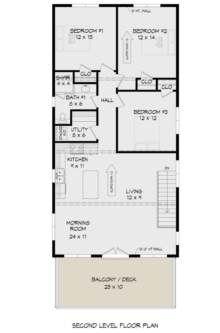 Modern Plan - 1,600 Square Feet, 3 Bedrooms, 2 Bathrooms | Floor Plan ...