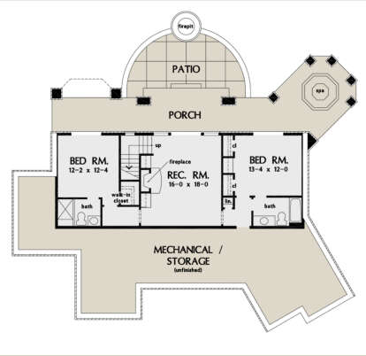 Traditional Plan: 2,842 Square Feet, 3 Bedrooms, 2 Bathrooms - 286-00058